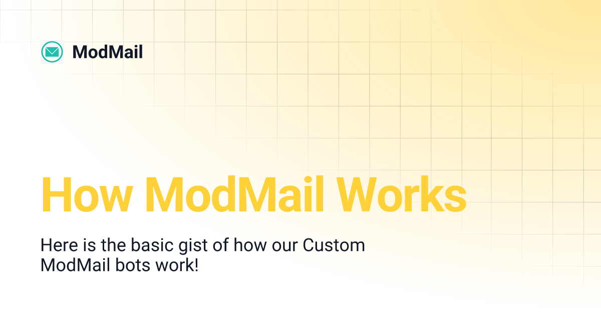 How ModMail Works | ModMail